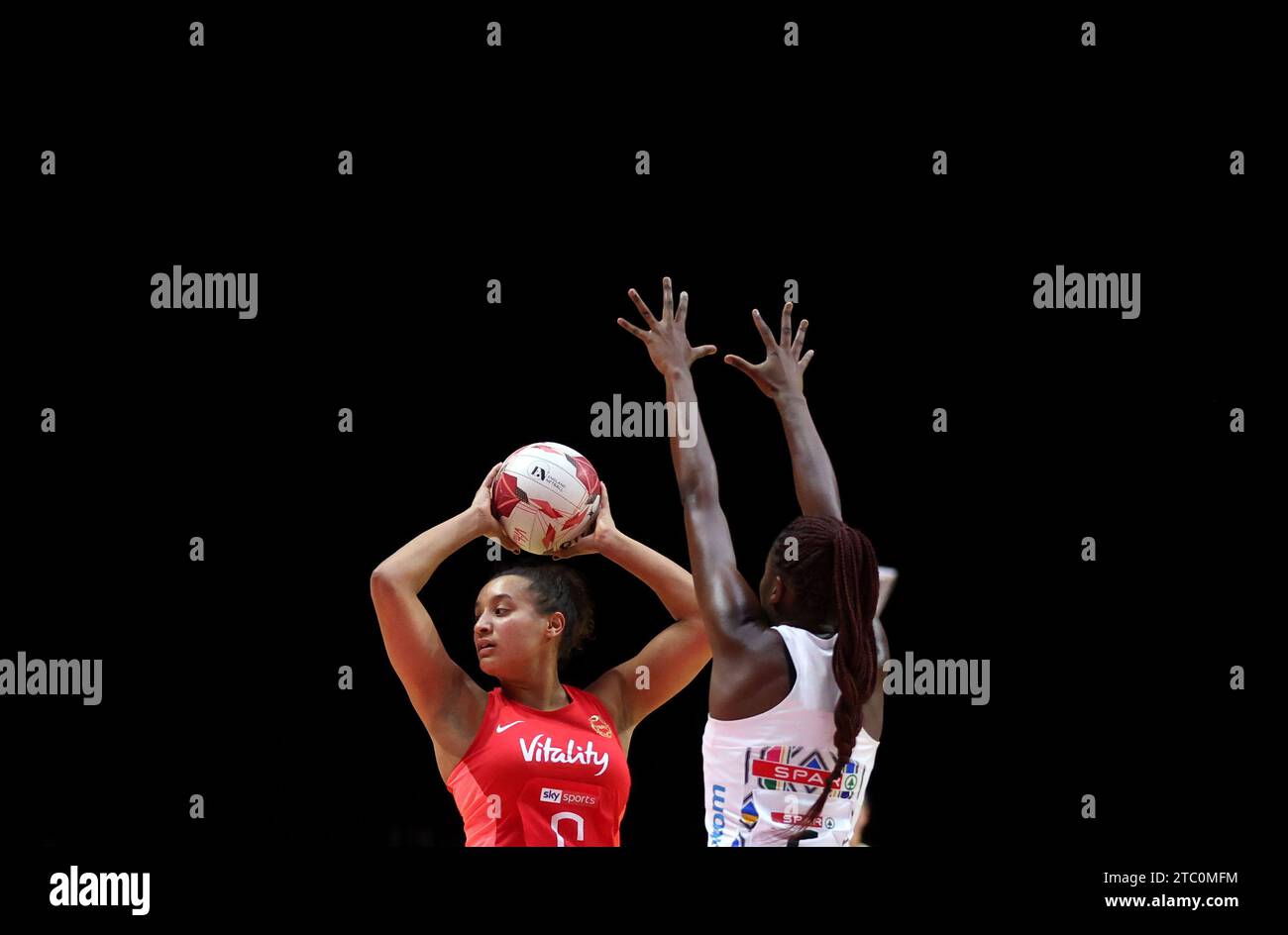 England's Imogen Allison in action during the Vitality Netball ...