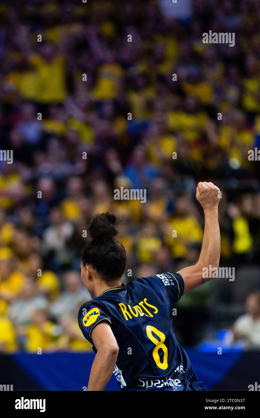Jamina Roberts of, Sweden. , . celebrates during the IHF Women's World ...