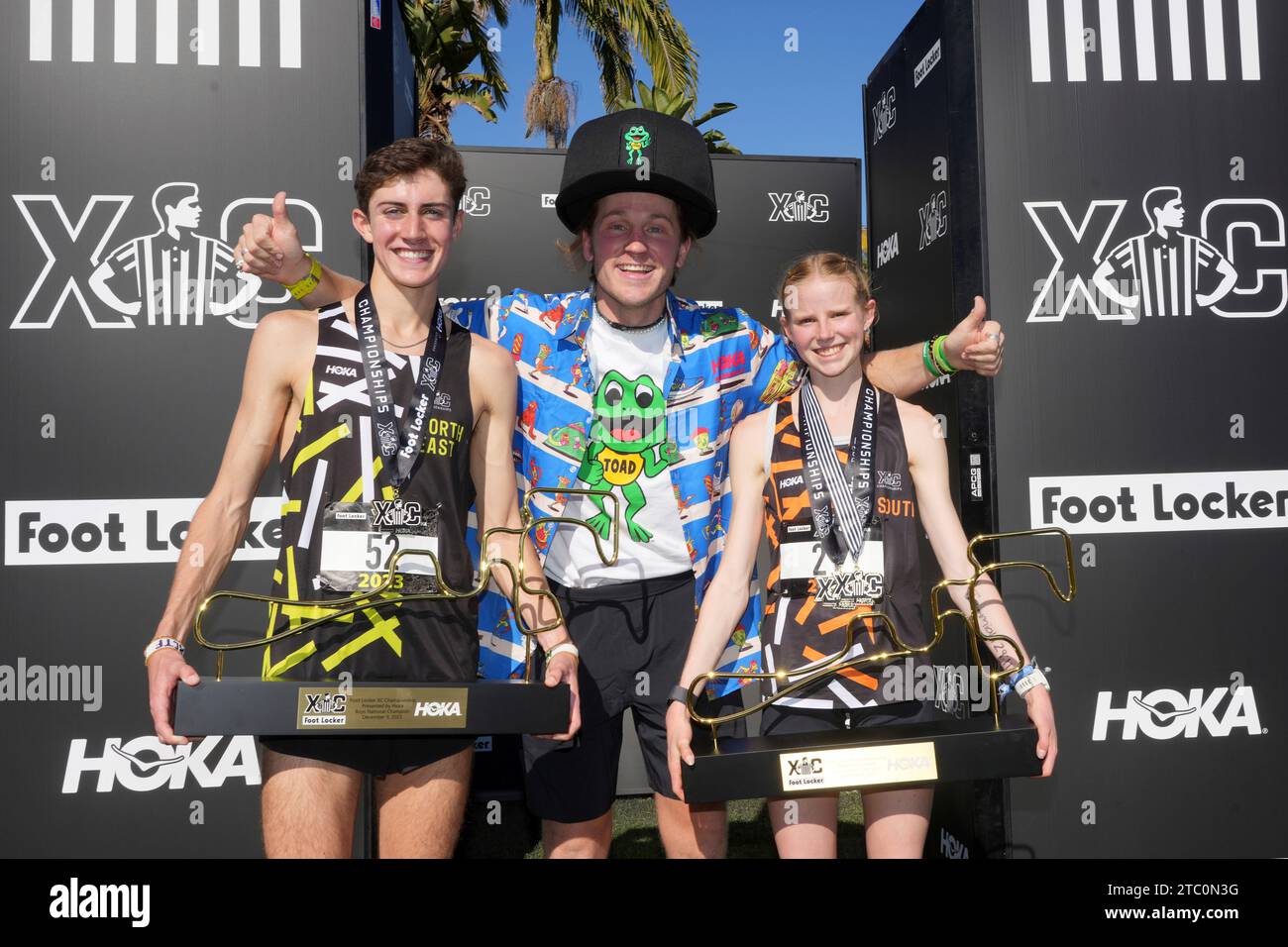 Billy Cvecko aka Toad (center) poses with boys winner Drew Griffith ...