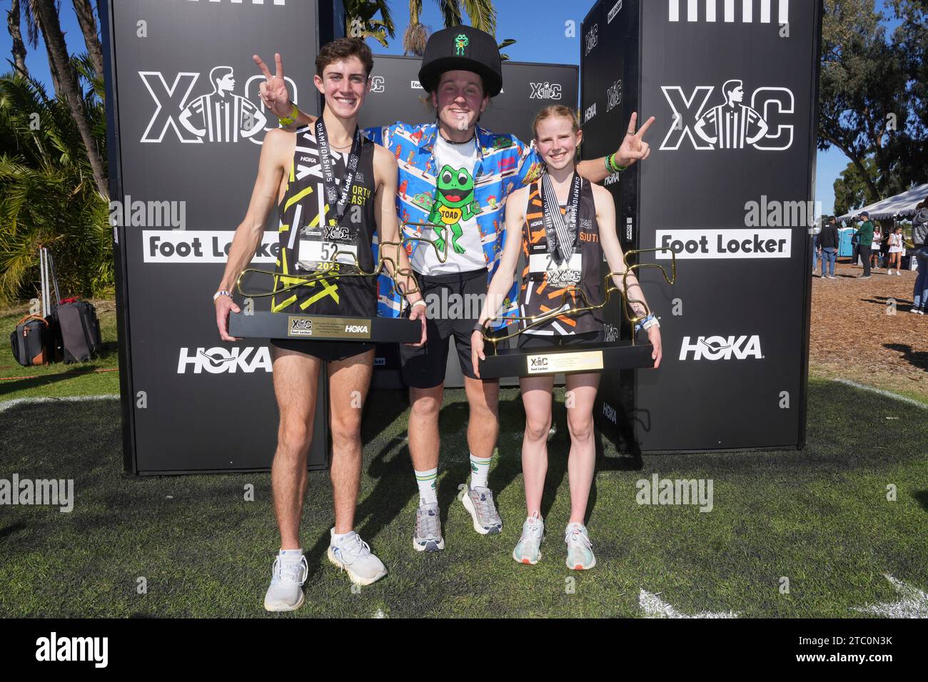Billy Cvecko aka Toad (center) poses with boys winner Drew Griffith ...