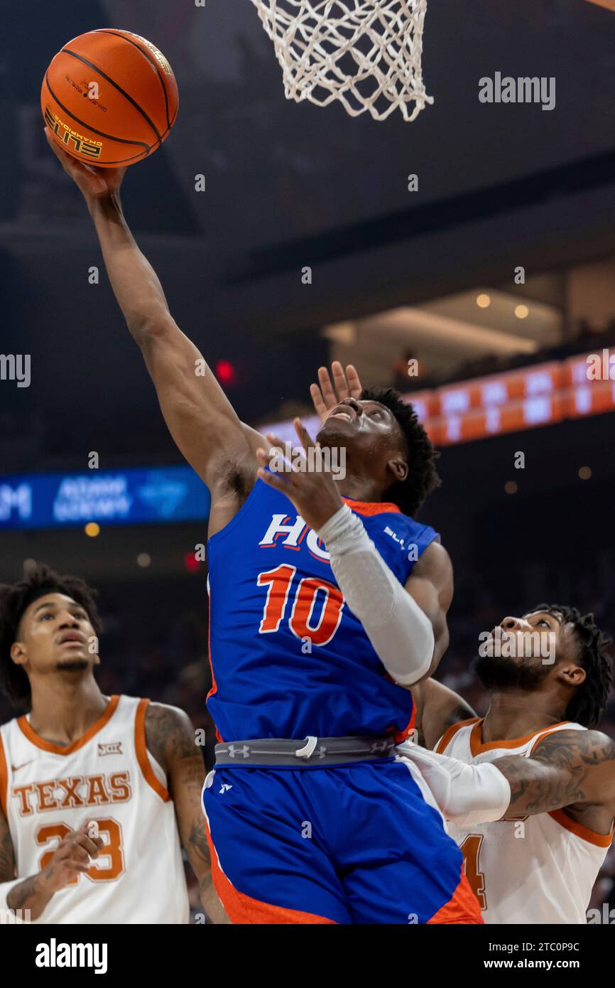 AUSTIN, TX - DECEMBER 09: Houston Christian Huskies guard Marcus Greene ...