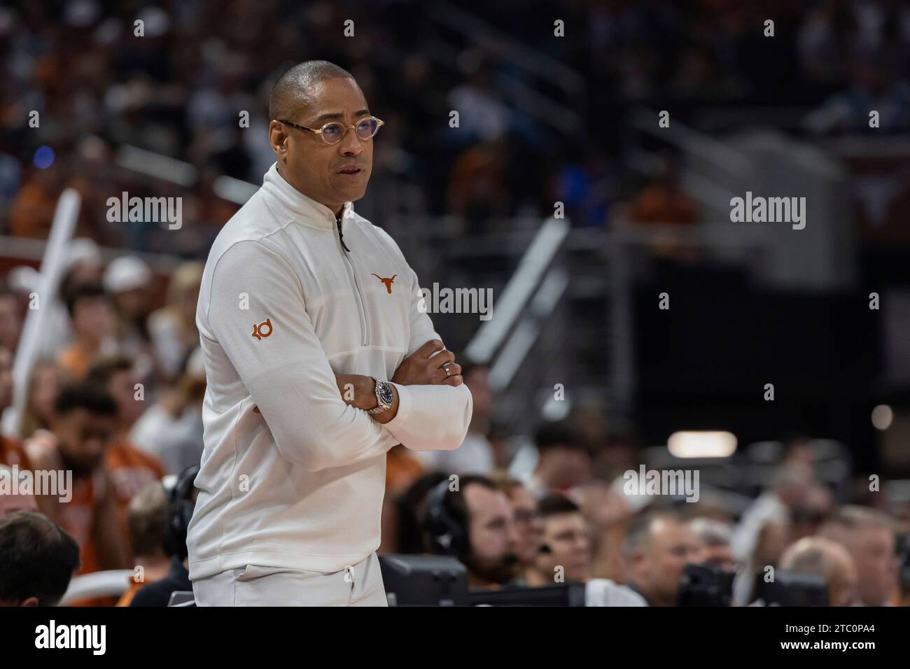 AUSTIN, TX - DECEMBER 09: Texas Longhorns head coach Rodney Terry looks ...