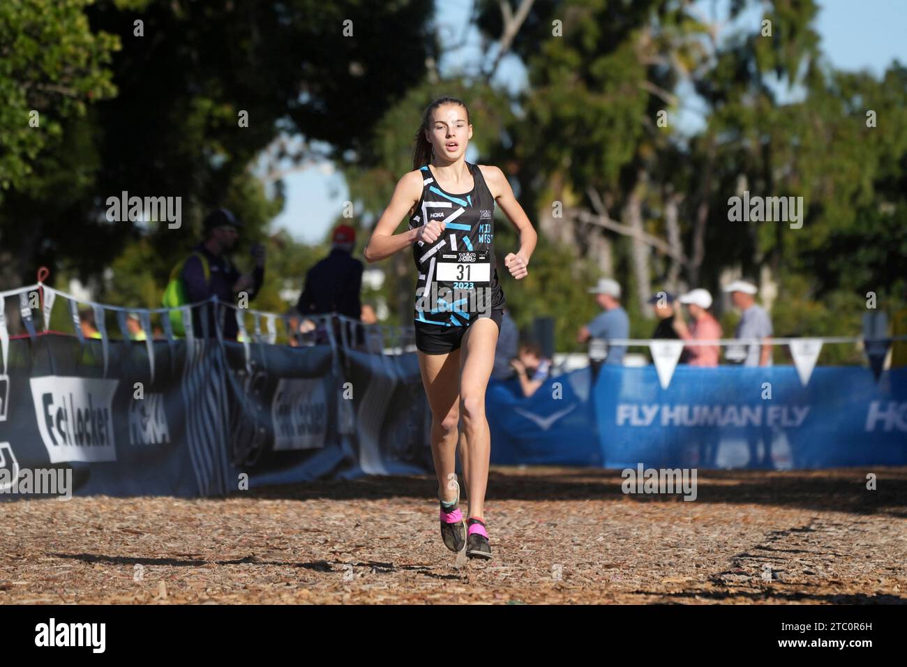 Rachel Forsyth places third in the girls race in 17:08.3 during the ...