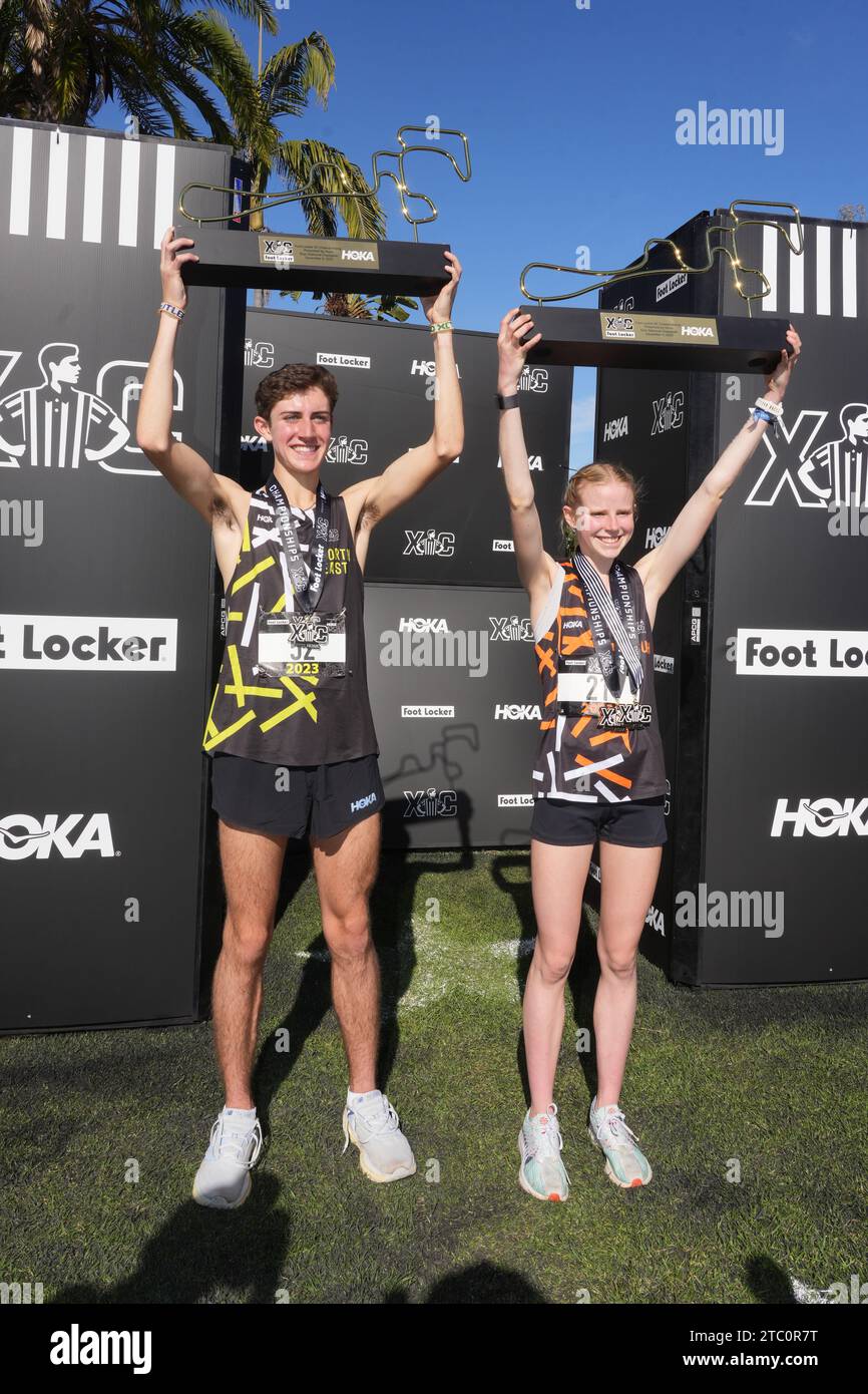 Boys winner Drew Griffith (left) and girls winner Elizabeth Leachman ...