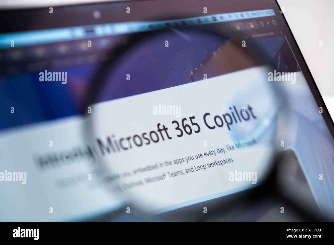 Microsoft copilot on laptop screen hi-res stock photography and images ...