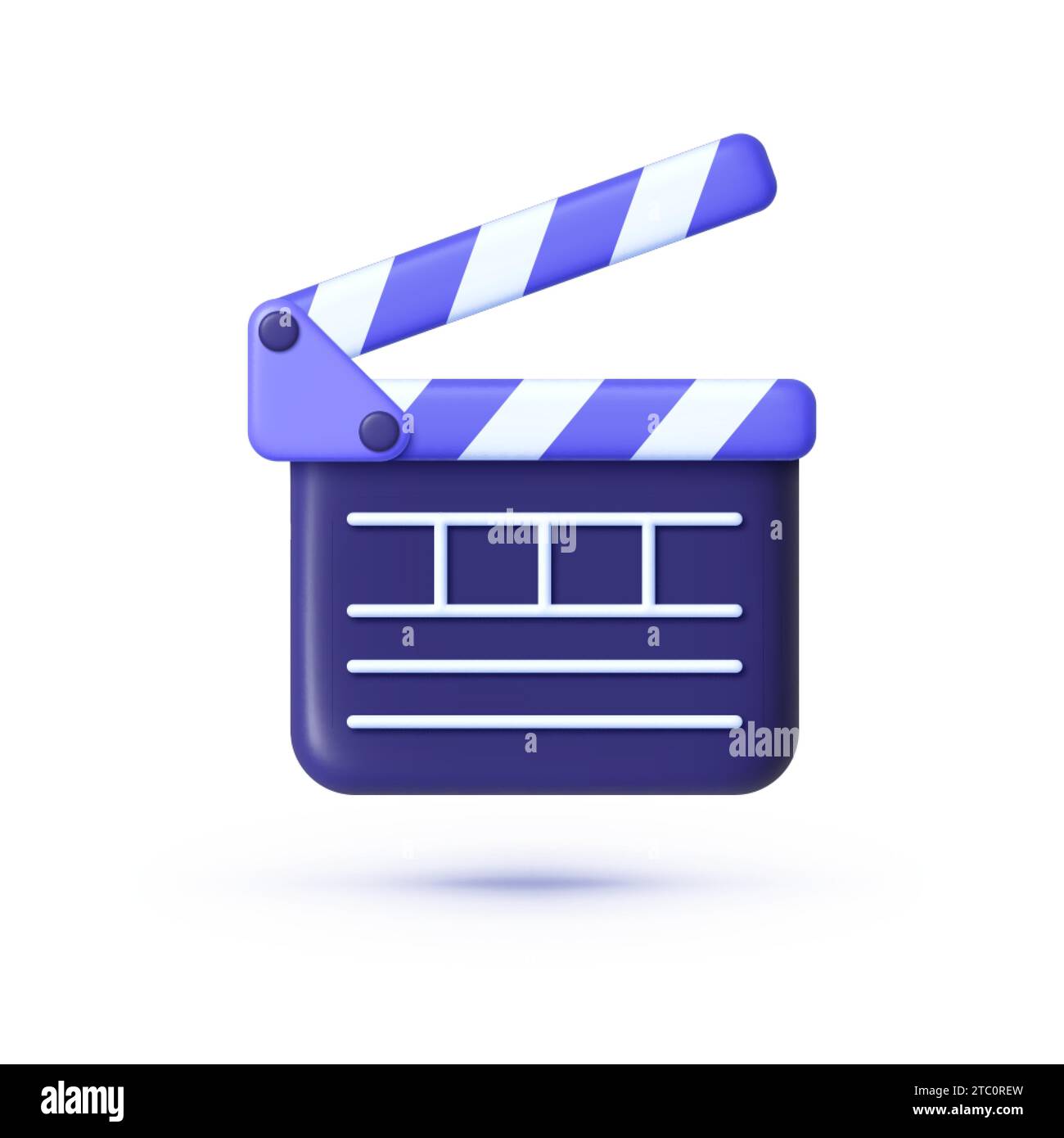 Movie clapper 3d on white background. Movie and cinema industry ...