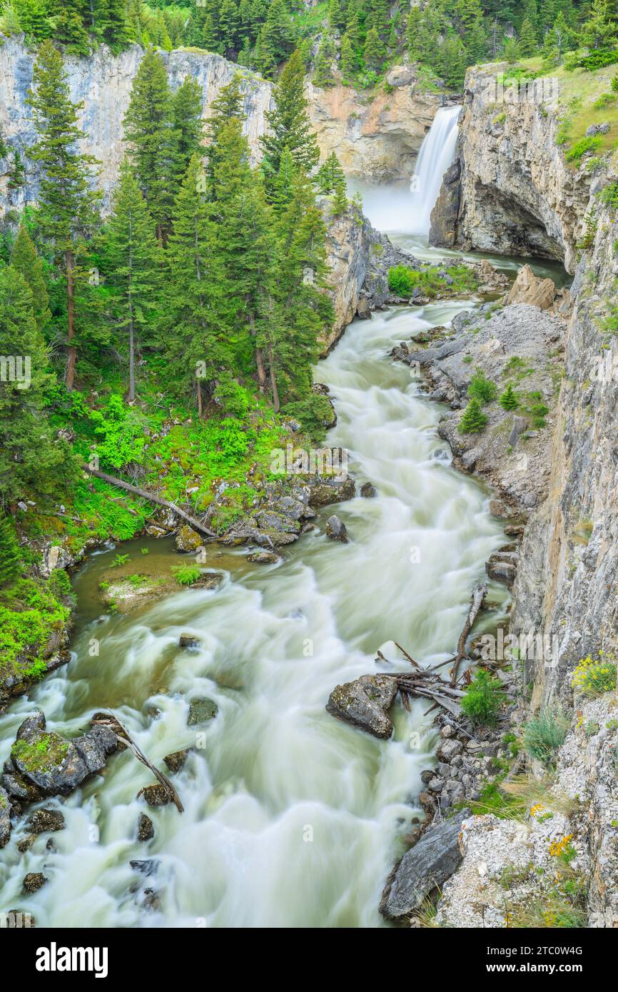 boulder river falls and canyon at natural bridge and falls recreation ...