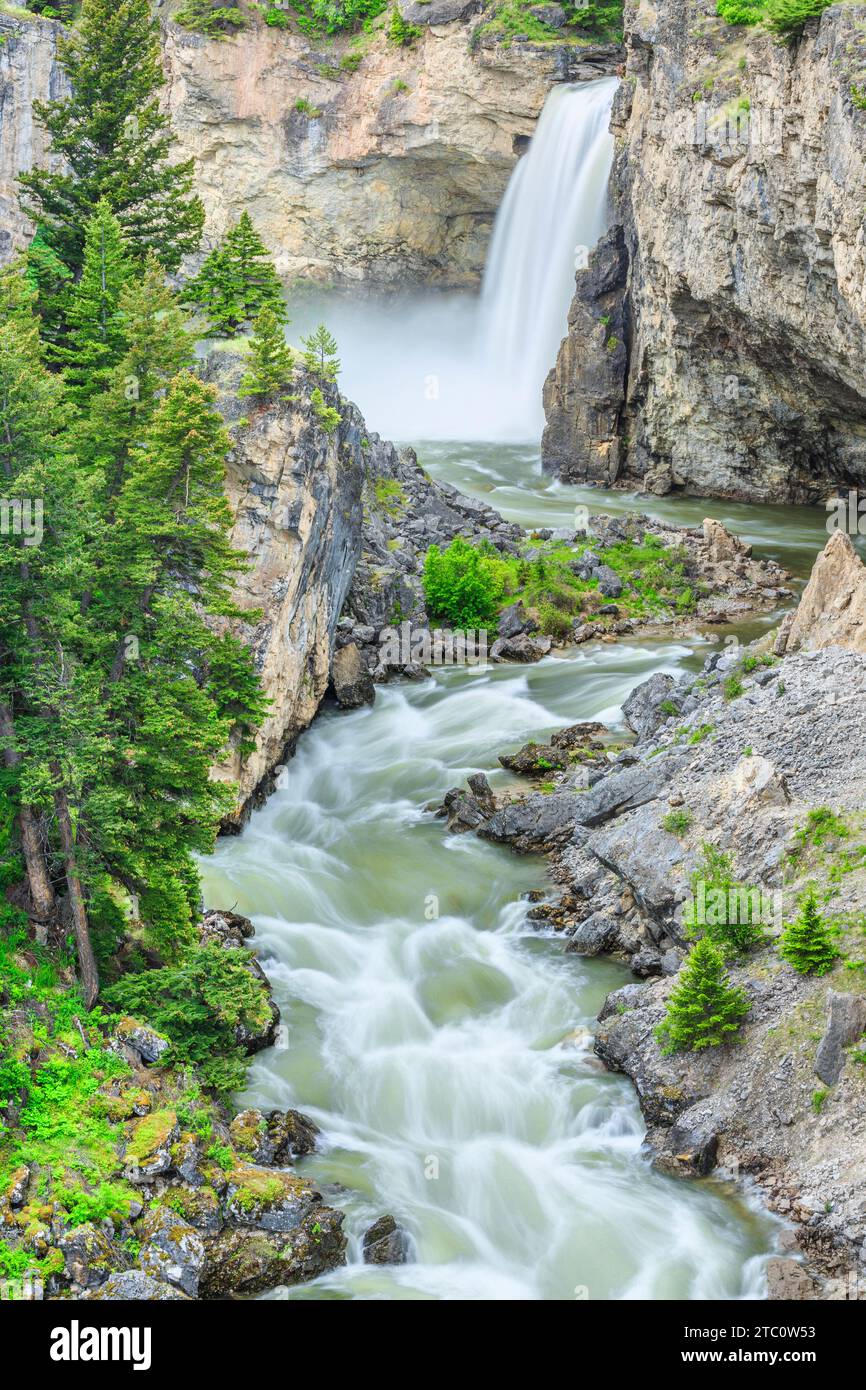boulder river falls and canyon at natural bridge and falls recreation ...