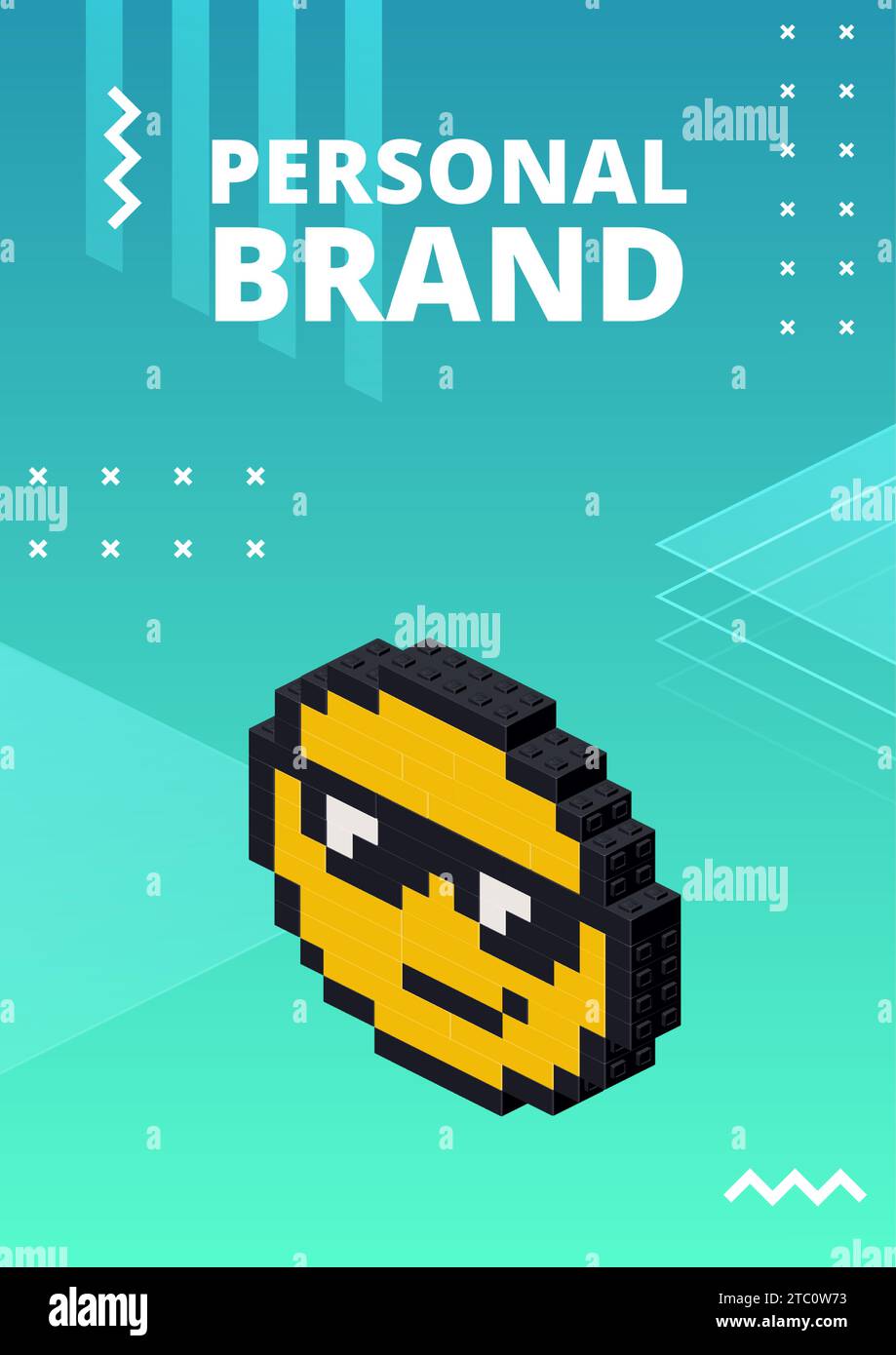 Smiley face poster personal brand for print and design. Vector ...