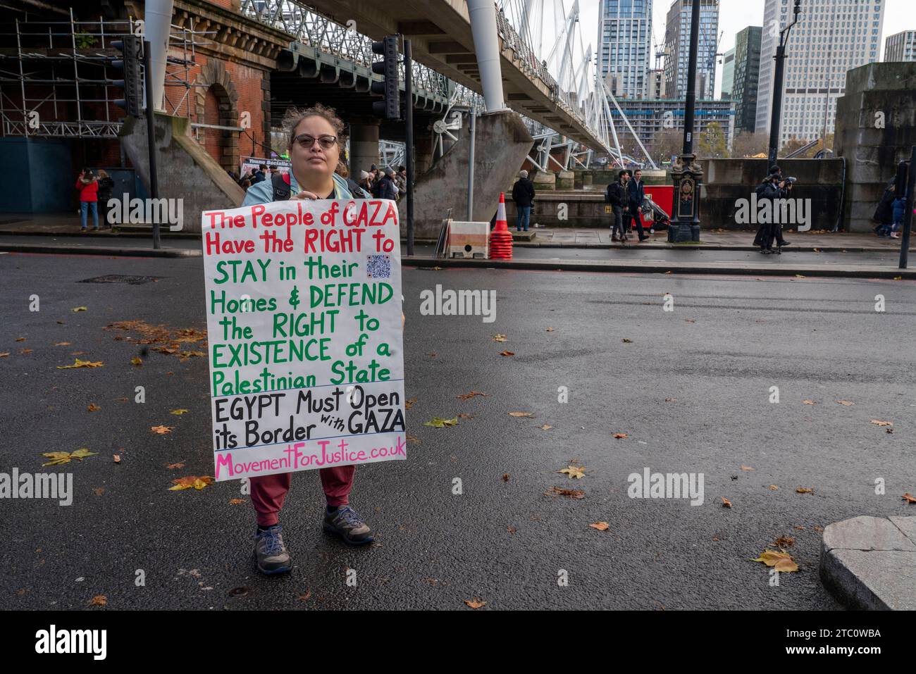 Central London, 9th December, UK, 2023 - Many thousands of people ...