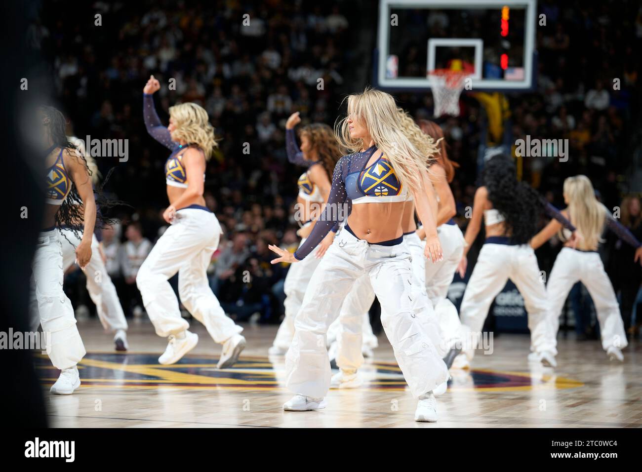 Denver Nuggets dancers perform in the first half of an NBA basketball ...