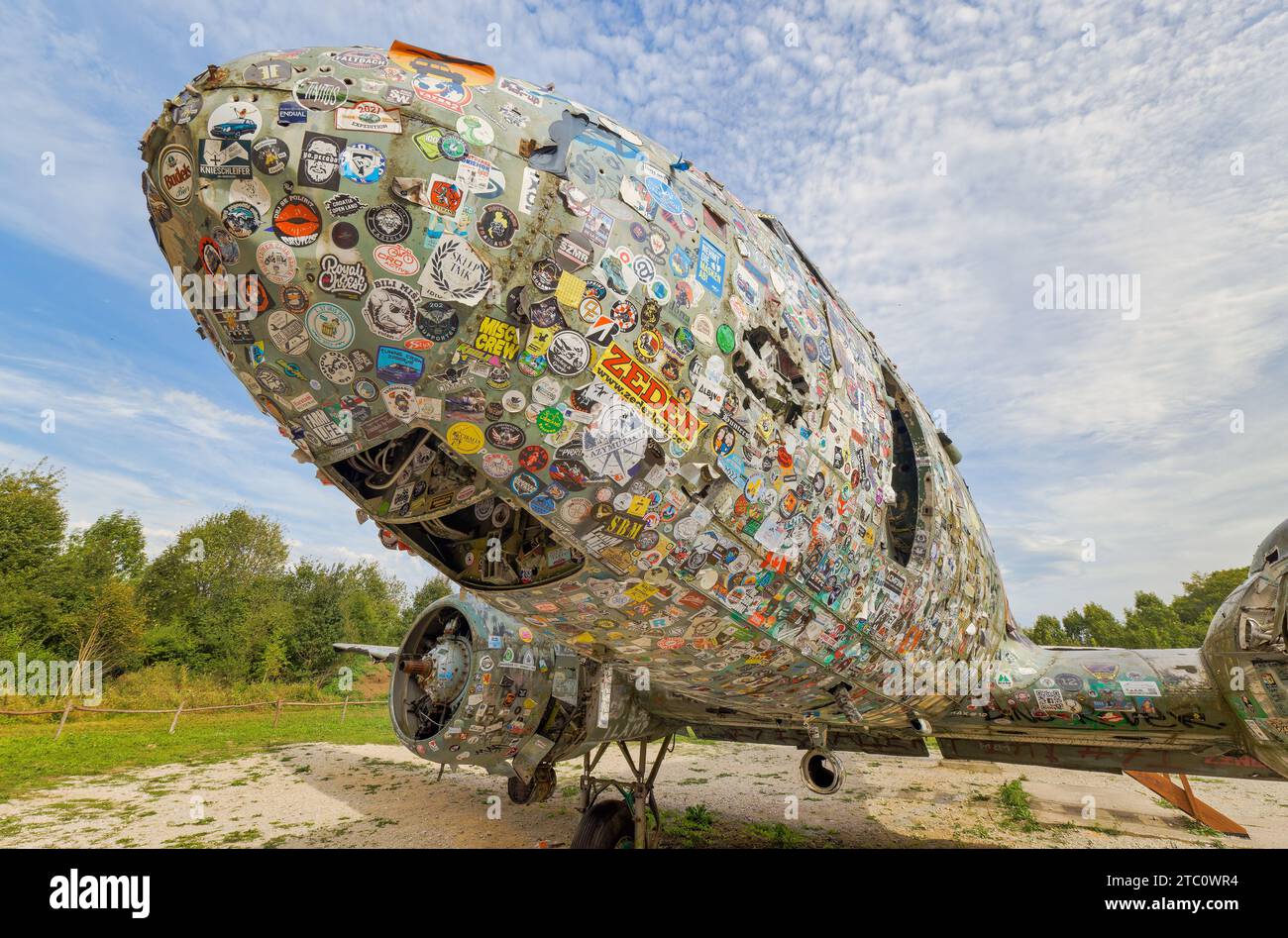 Wide-Angle View of Graffiti-Clad Dakota Stock Photo - Alamy