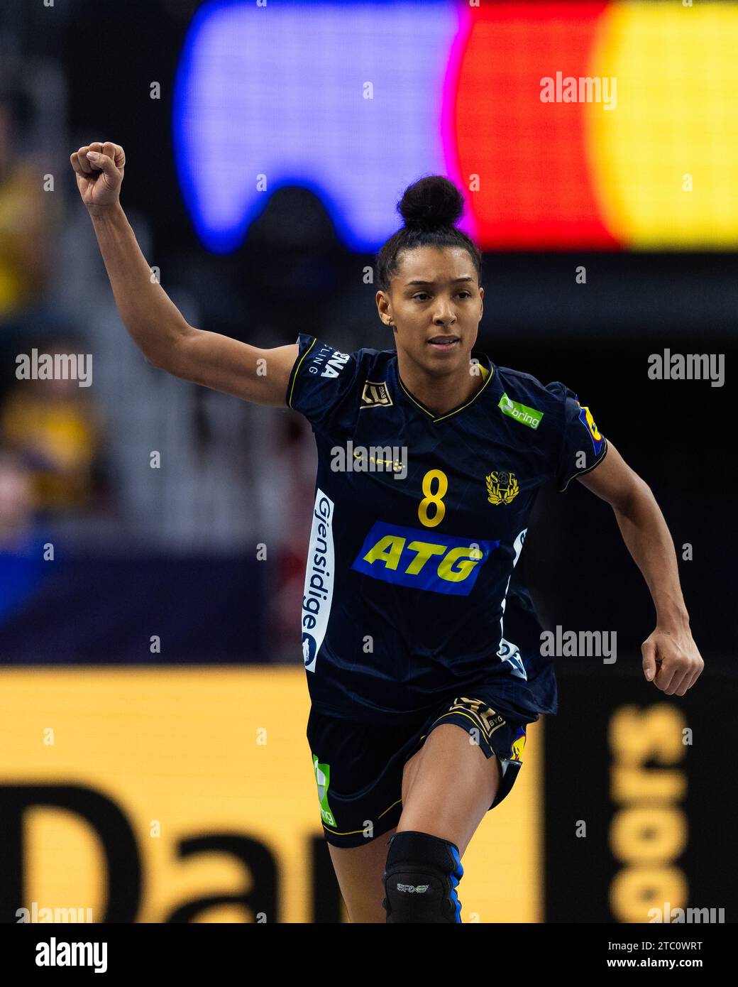 Jamina Roberts of, Sweden. , . celebrates during the IHF Women's World ...
