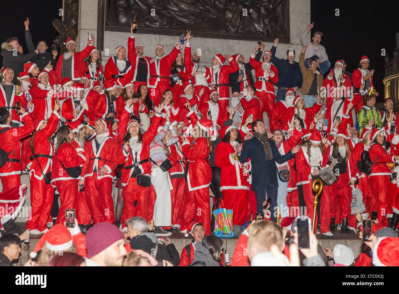 London, UK. 09 DEC, 2023. Santa's Assemble at Santa Con 2023 on the ...