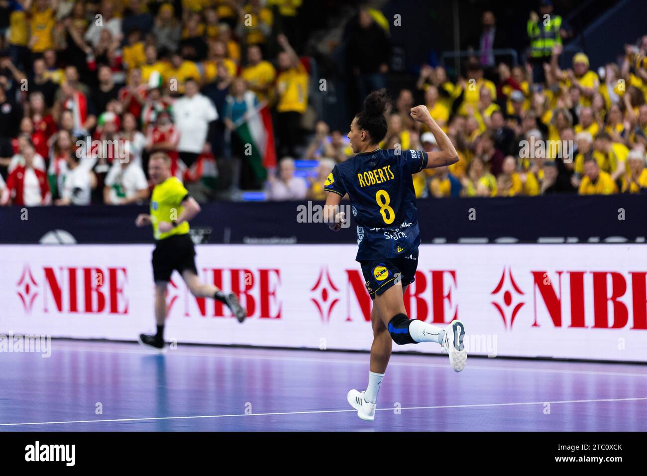 Jamina Roberts of, Sweden. , . celebrates during the IHF Women's World ...