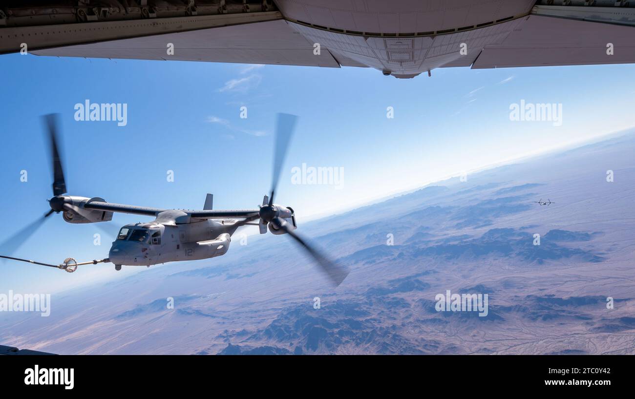 A U.S. Marine Corps MV-22B Osprey assigned to Marine Medium Tiltrotor ...