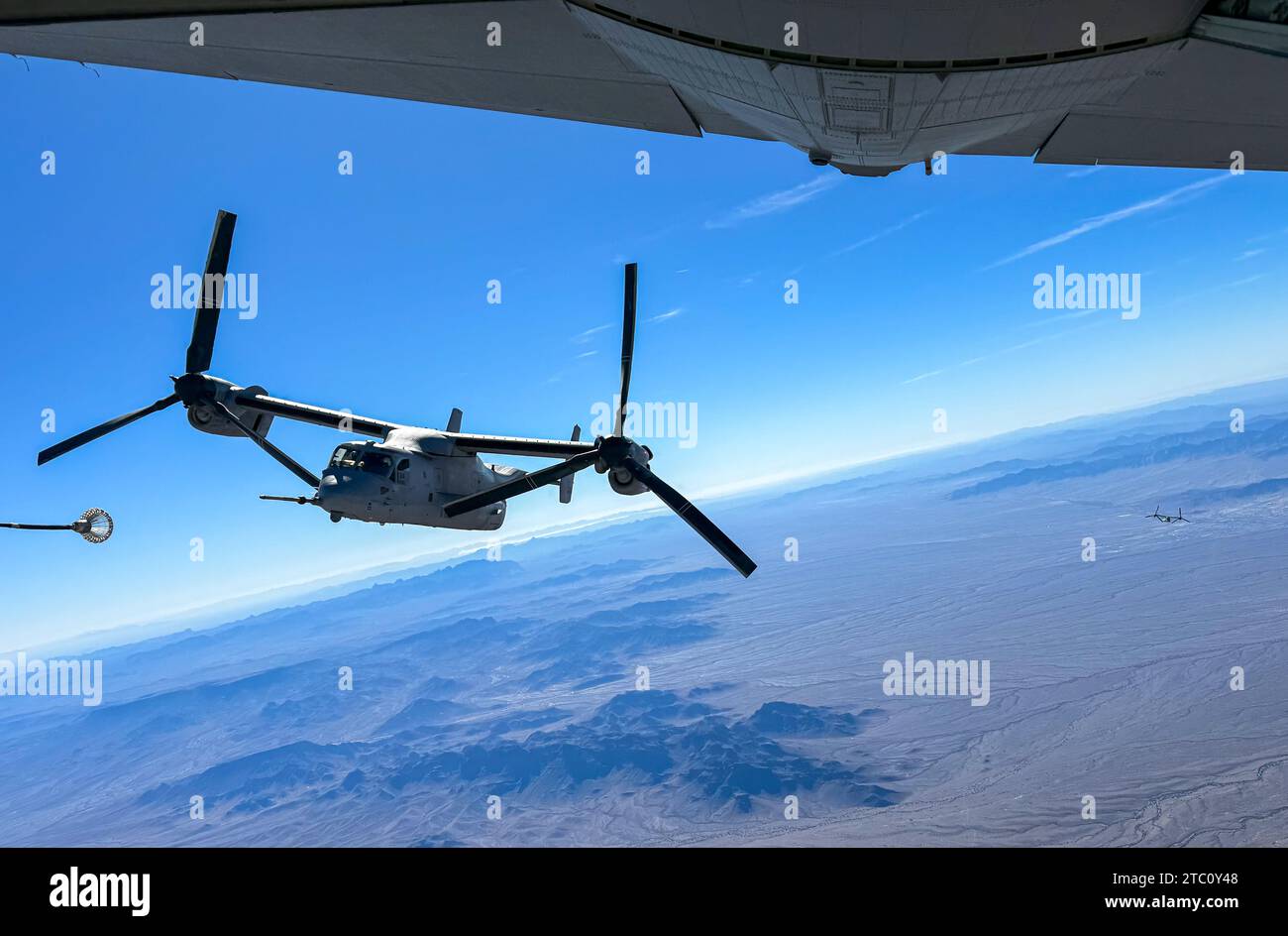 A U.S. Marine Corps MV-22B Osprey assigned to Marine Medium Tiltrotor ...