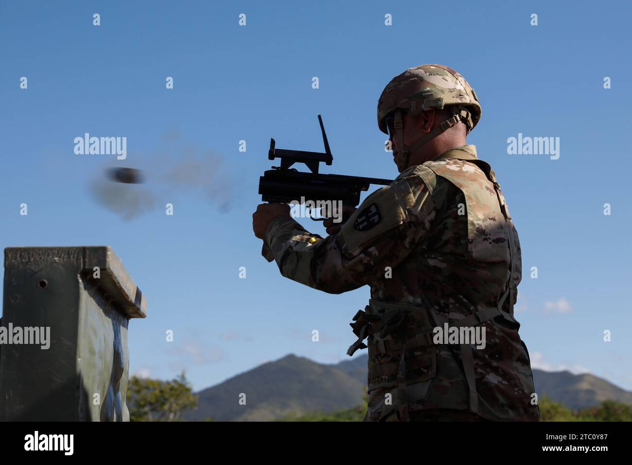 U.S. Army Spc. Juan Sanchez, assigned to the Headquarters and ...