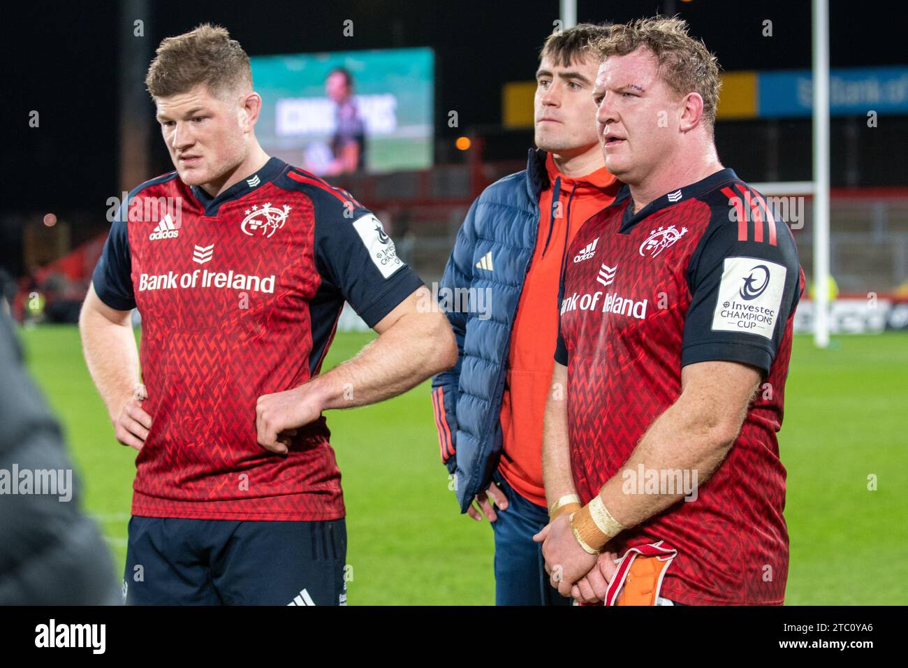 Limerick, Ireland. 09th Dec, 2023. Stephen Archer of Munster and Jack O ...