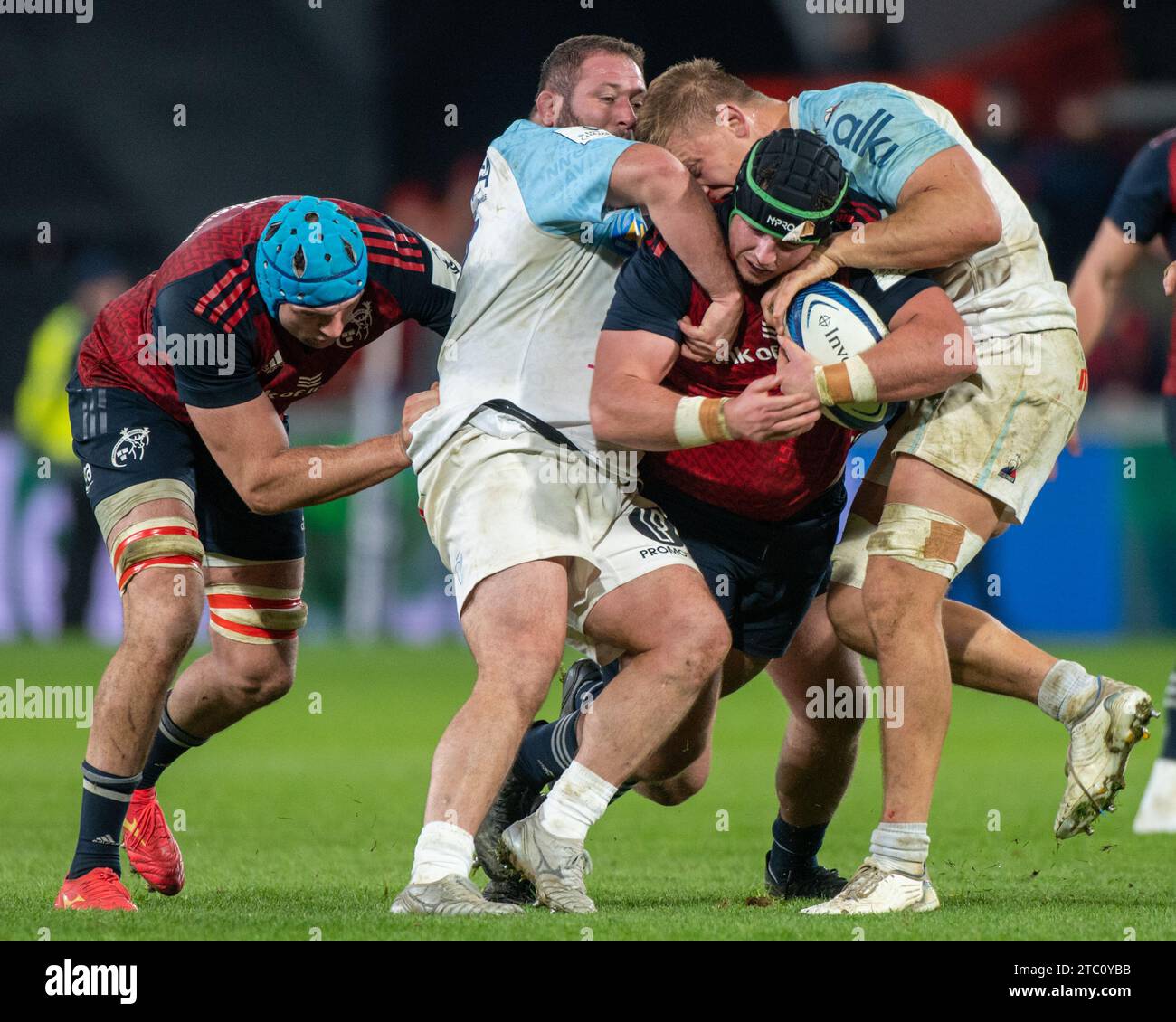 Limerick, Ireland. 10th Dec, 2023. Josh Wycherley of Munster with the ...