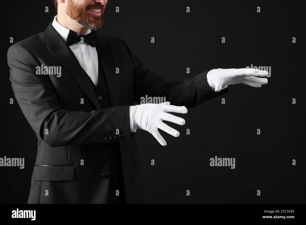 Male magician in black suit hi-res stock photography and images - Alamy