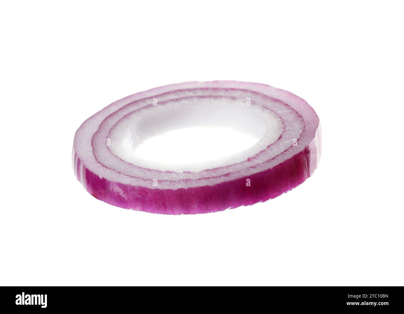 Cut red onion isolated on white. Ingredient for sandwich Stock Photo ...