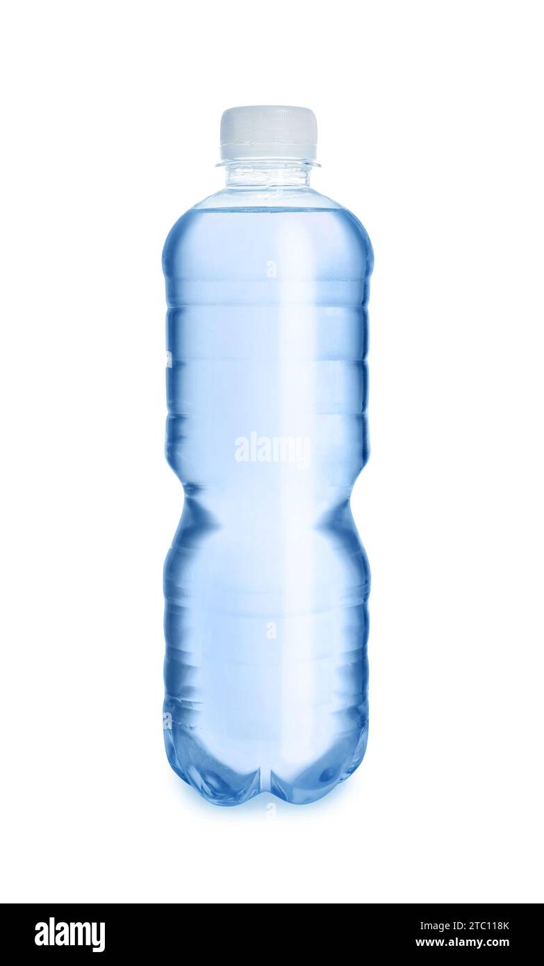 One plastic bottle with fresh water isolated on white Stock Photo - Alamy