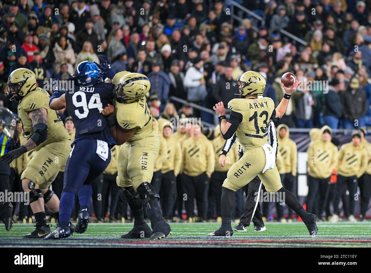 Foxborough, MA, USA. 9th Dec, 2023. Army Black Knights QB Bryson Daily ...