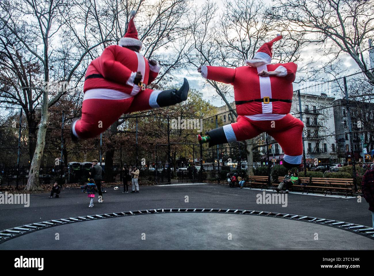 December 9, 2023, New York City, New York, U.S: Two persons dressed in ...