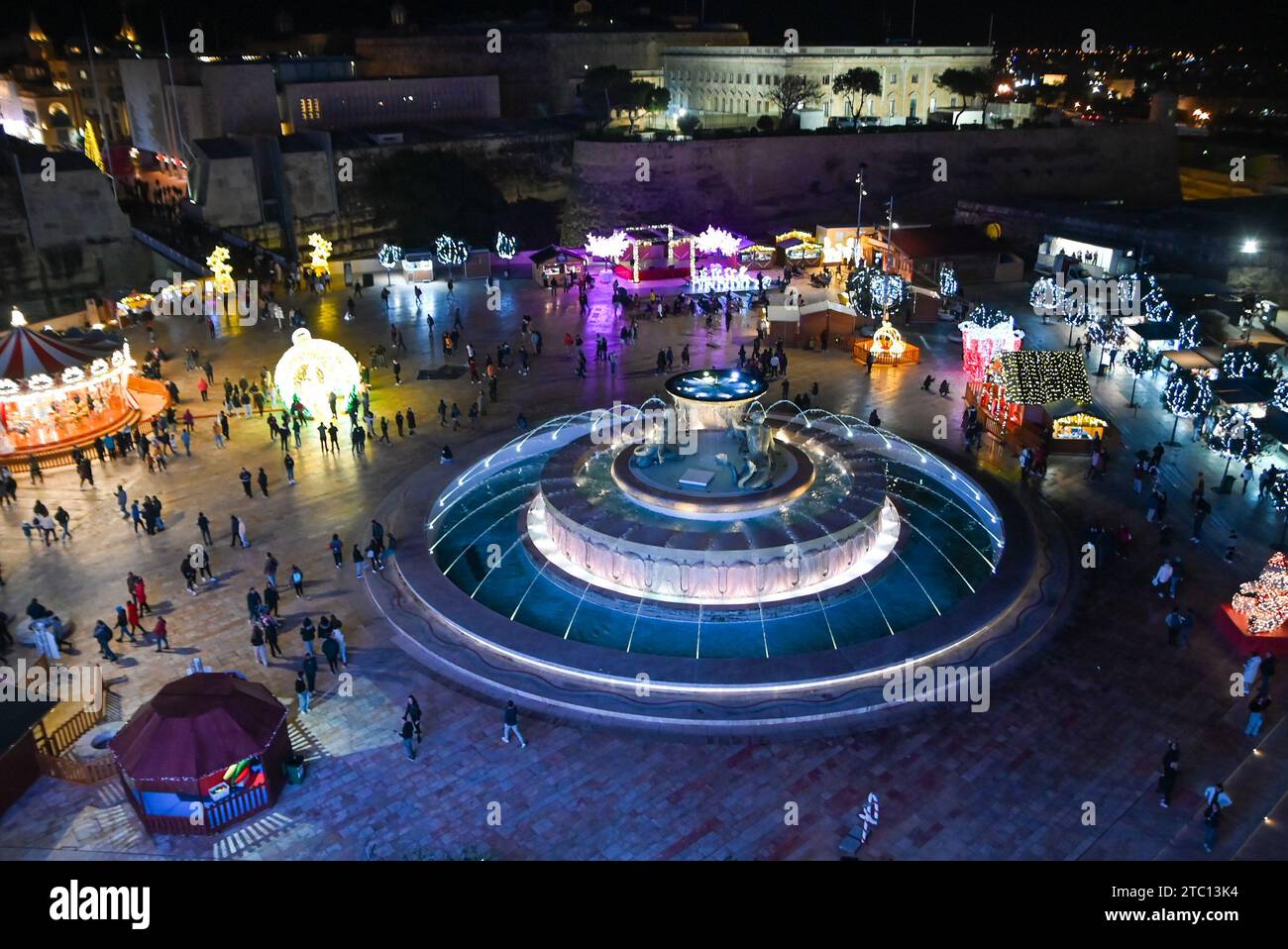Valletta, The fairyland decorated with Christmas lights was opened on ...
