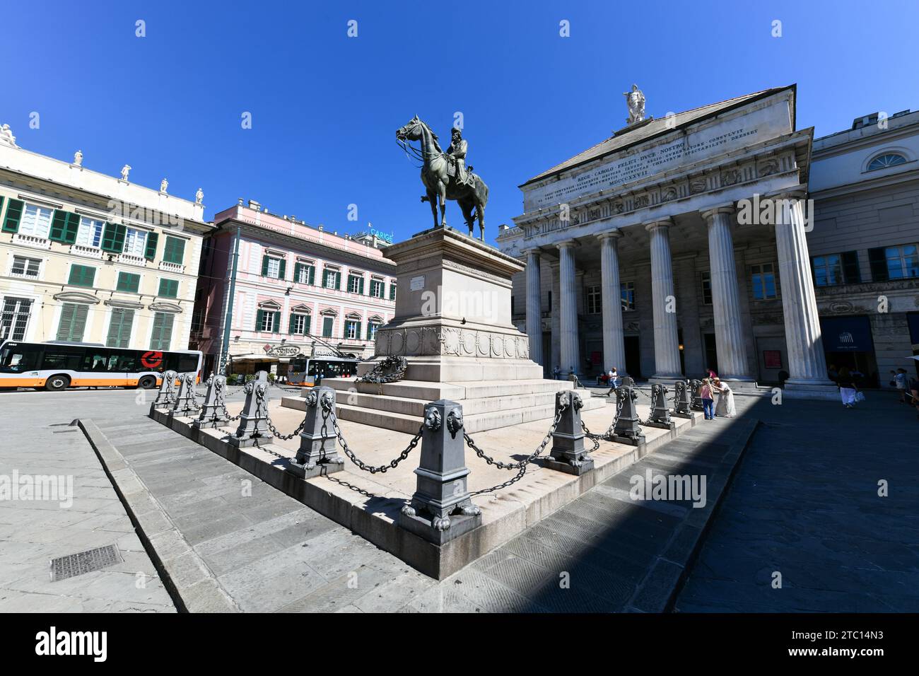 Genoa, Italy - July 29, 2022: The Carlo Felice theatre, the opera house ...