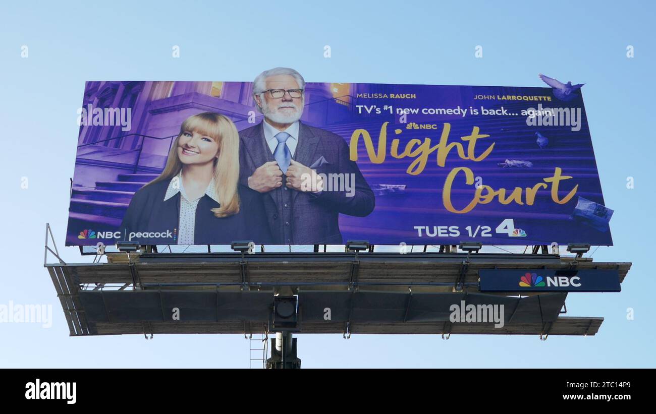 Los Angeles, California, USA 9th December 2023 Night Court Billboard on ...