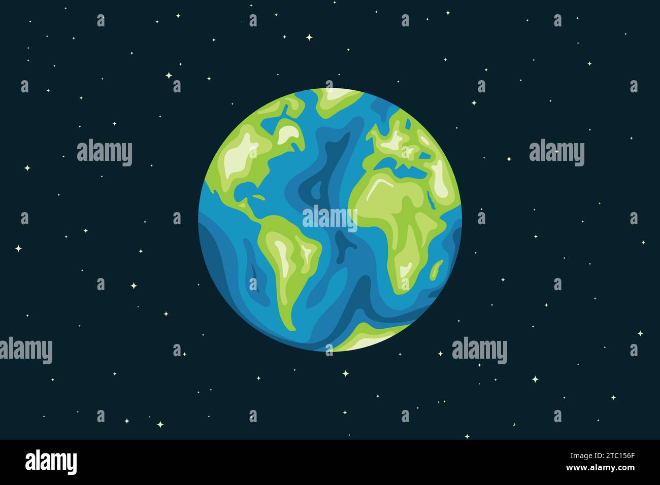 Earth globe point of view from outer space isolated dark background ...