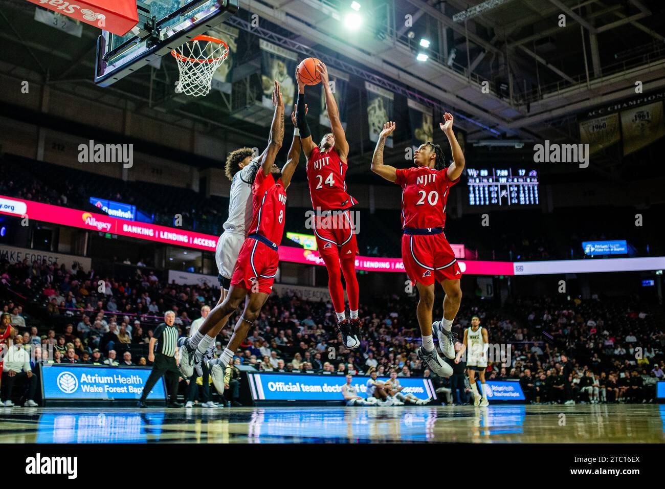 December 9, 2023: N.J.I.T Highlanders guard Mekhi Gray (24) grabs the ...