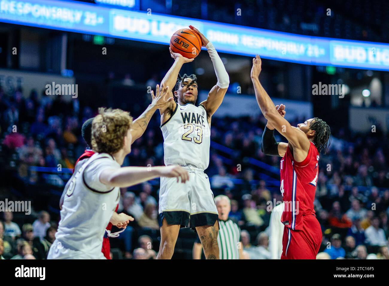 December 9, 2023: Wake Forest Demon Deacons guard Hunter Sallis (23 ...