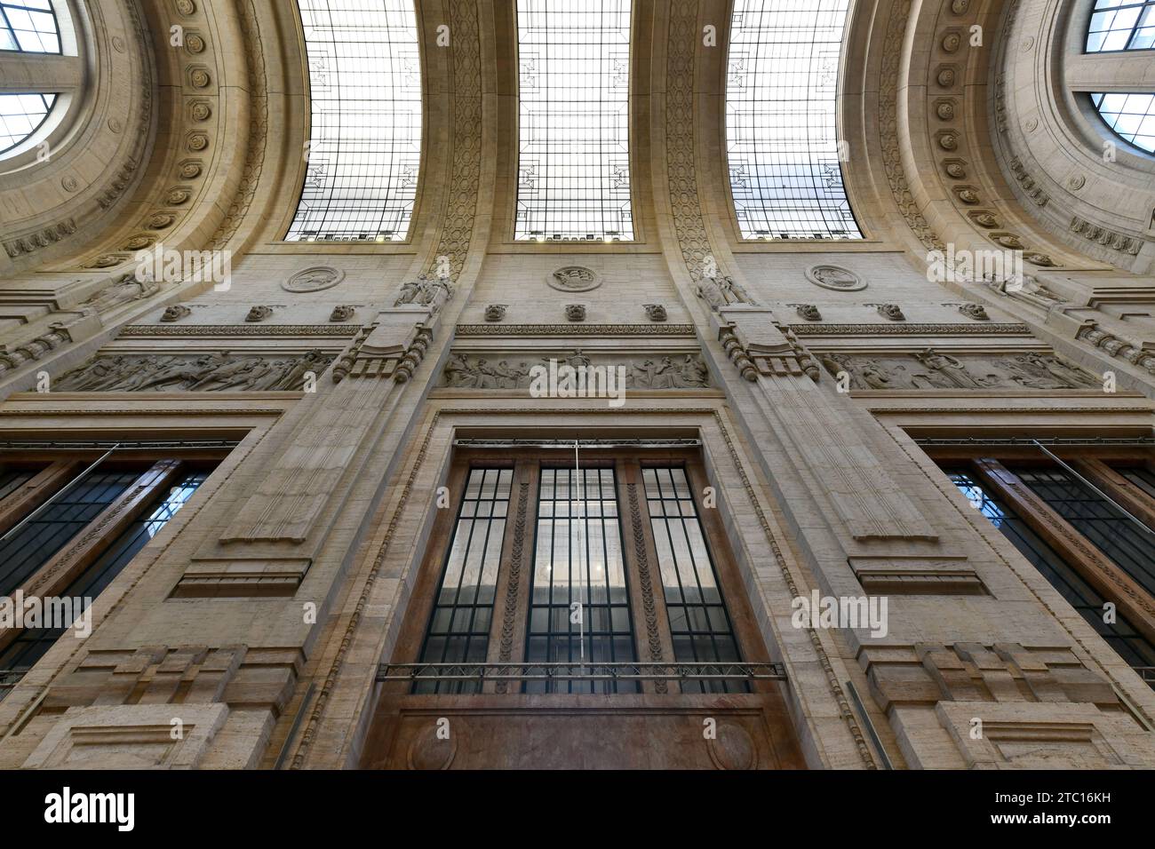 Milan, Italy - Aug 2, 2022: Interior view of busy Central Station main ...
