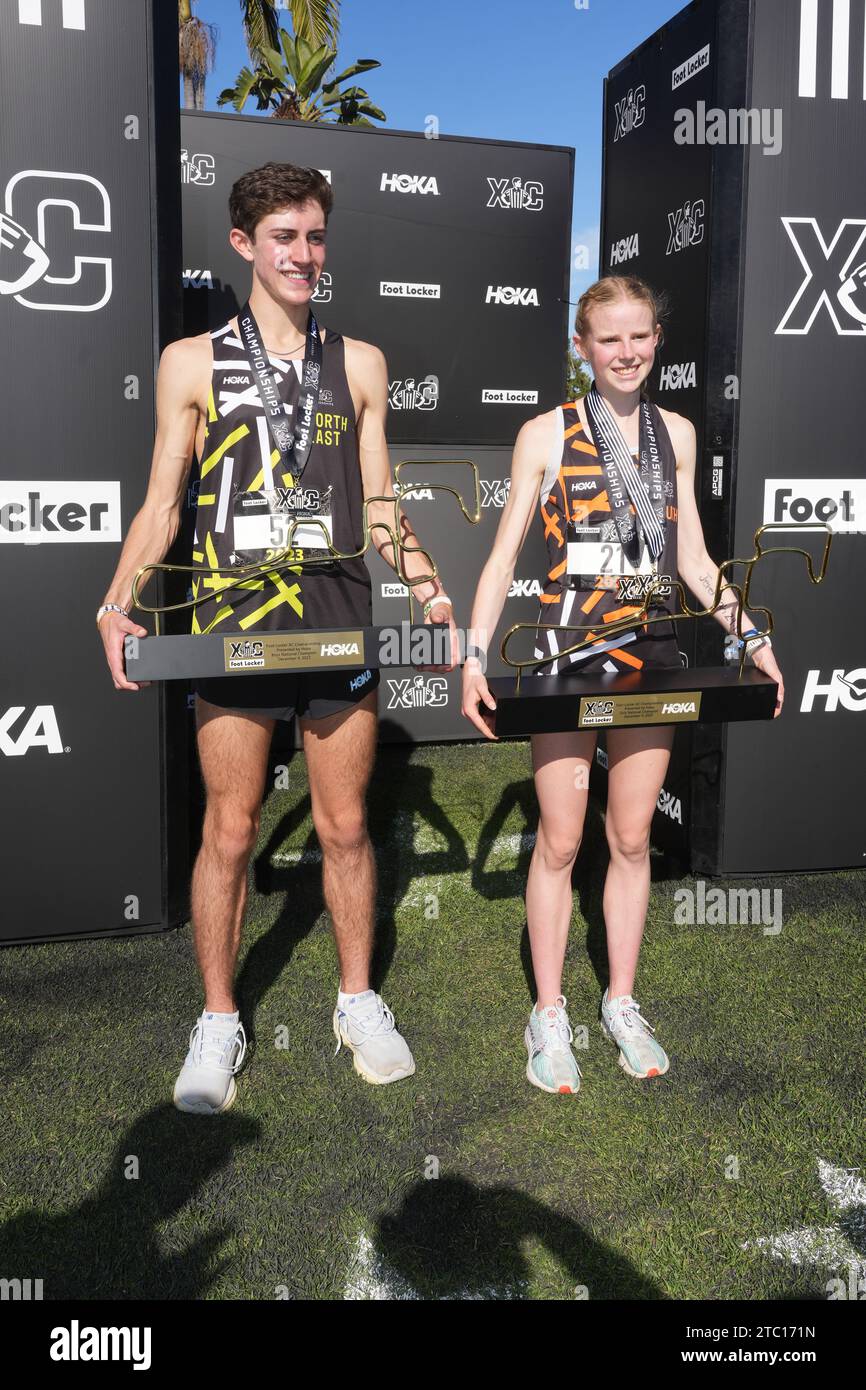 Boys winner Drew Griffith (left) and girls winner Elizabeth Leachman ...