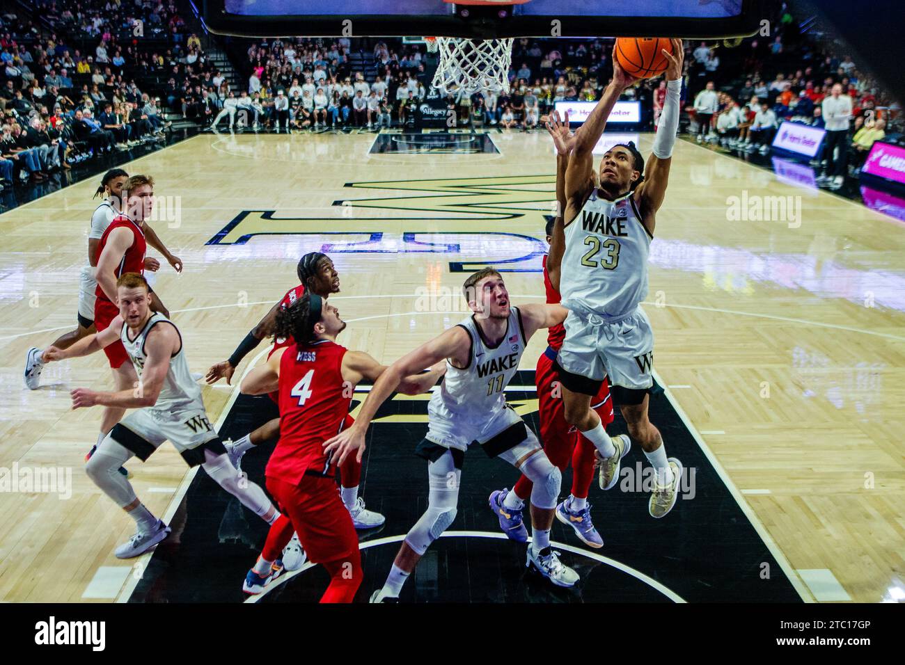 December 9, 2023: Wake Forest Demon Deacons guard Hunter Sallis (23 ...