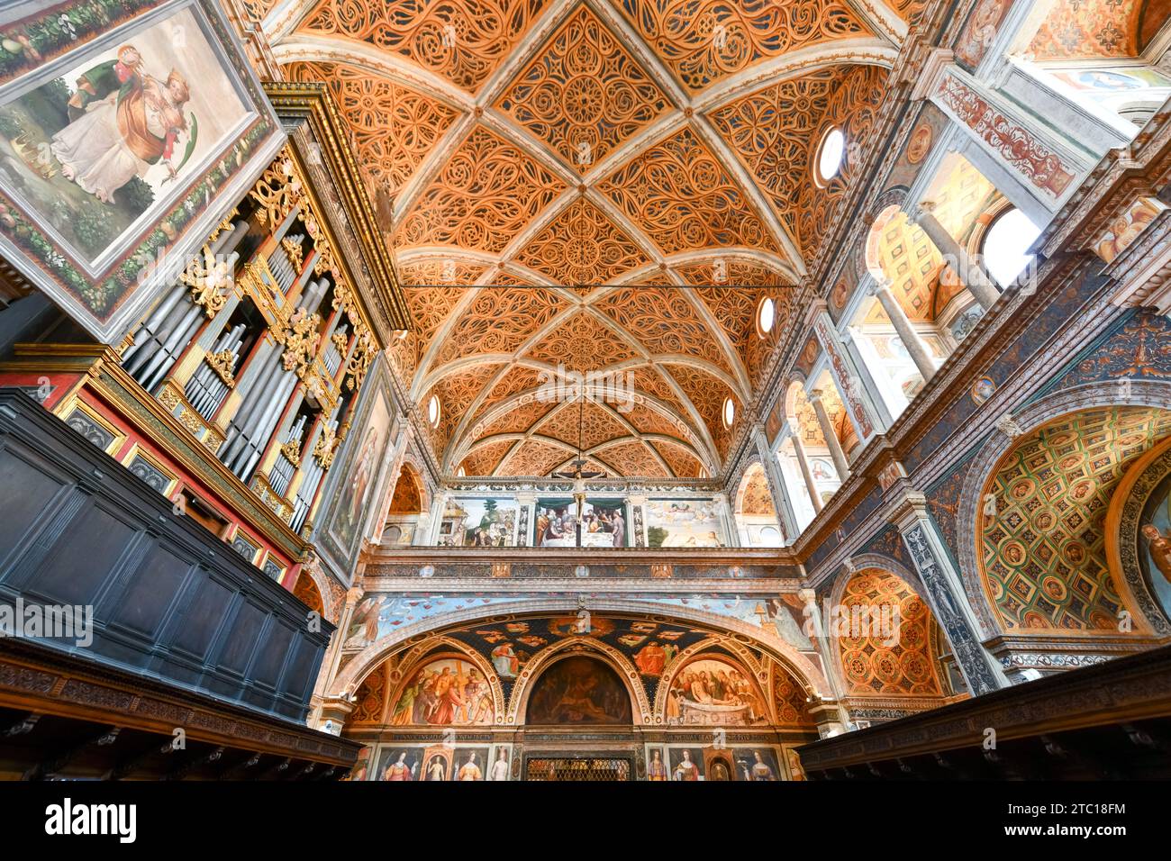 Milan, Italy - Aug 4, 2022: An interior view of the nuns' hall, at the ...