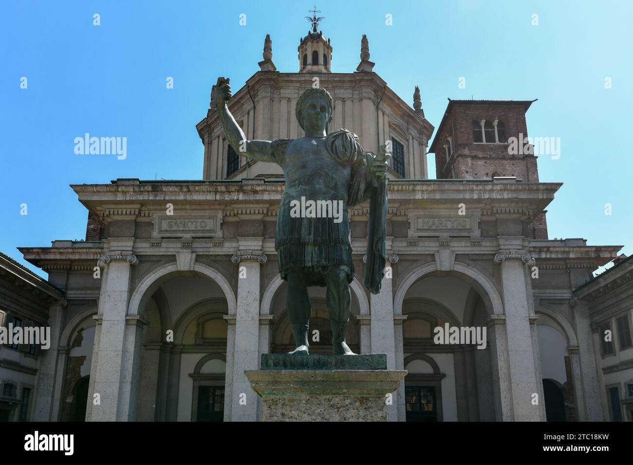 Milan, Italy - Aug 4, 2022: Basilica of Saint Lawrence (San Lorenzo ...