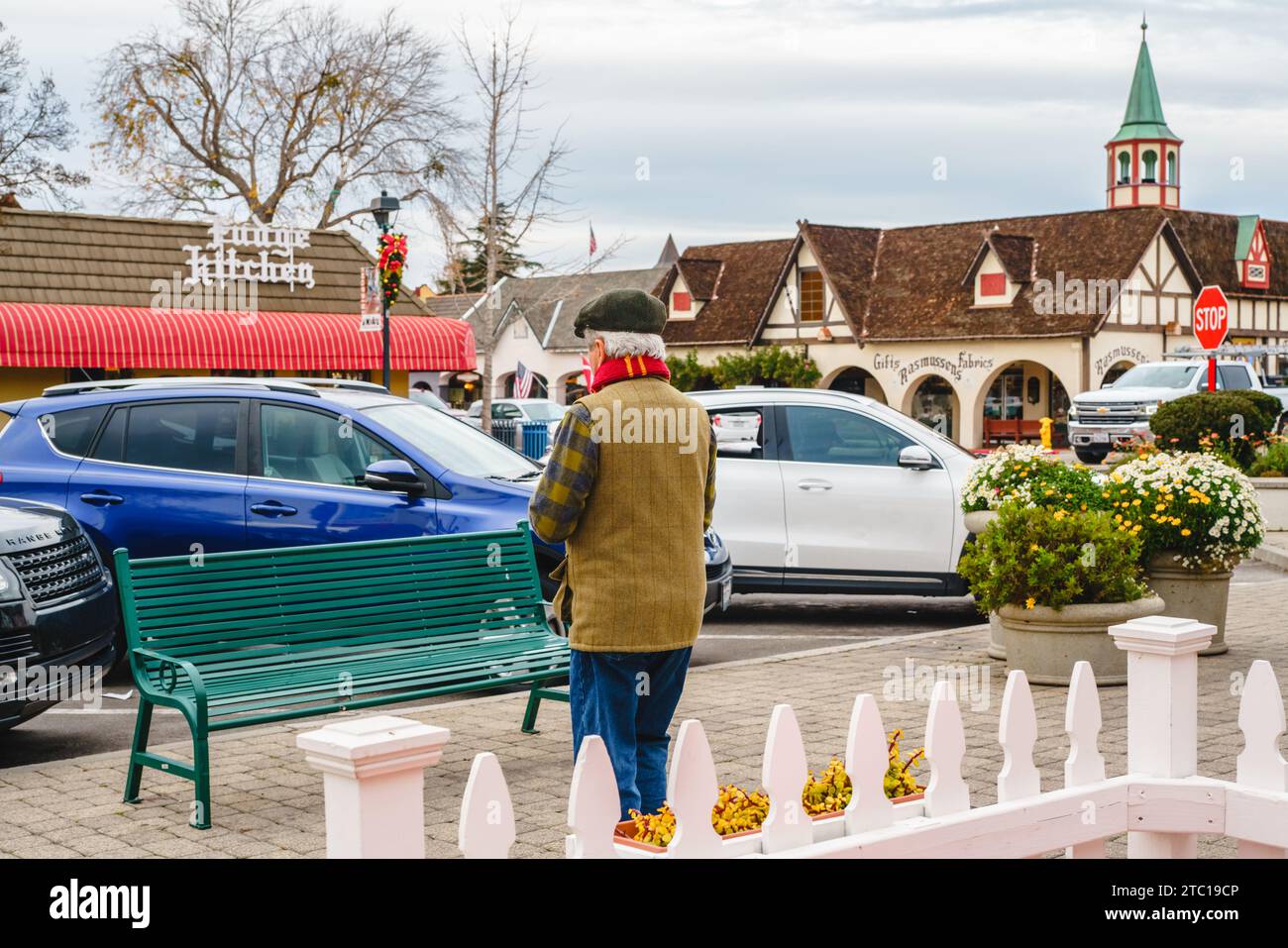 Solvang, California, USA - December 8, 2022 Solvang Main Street ...