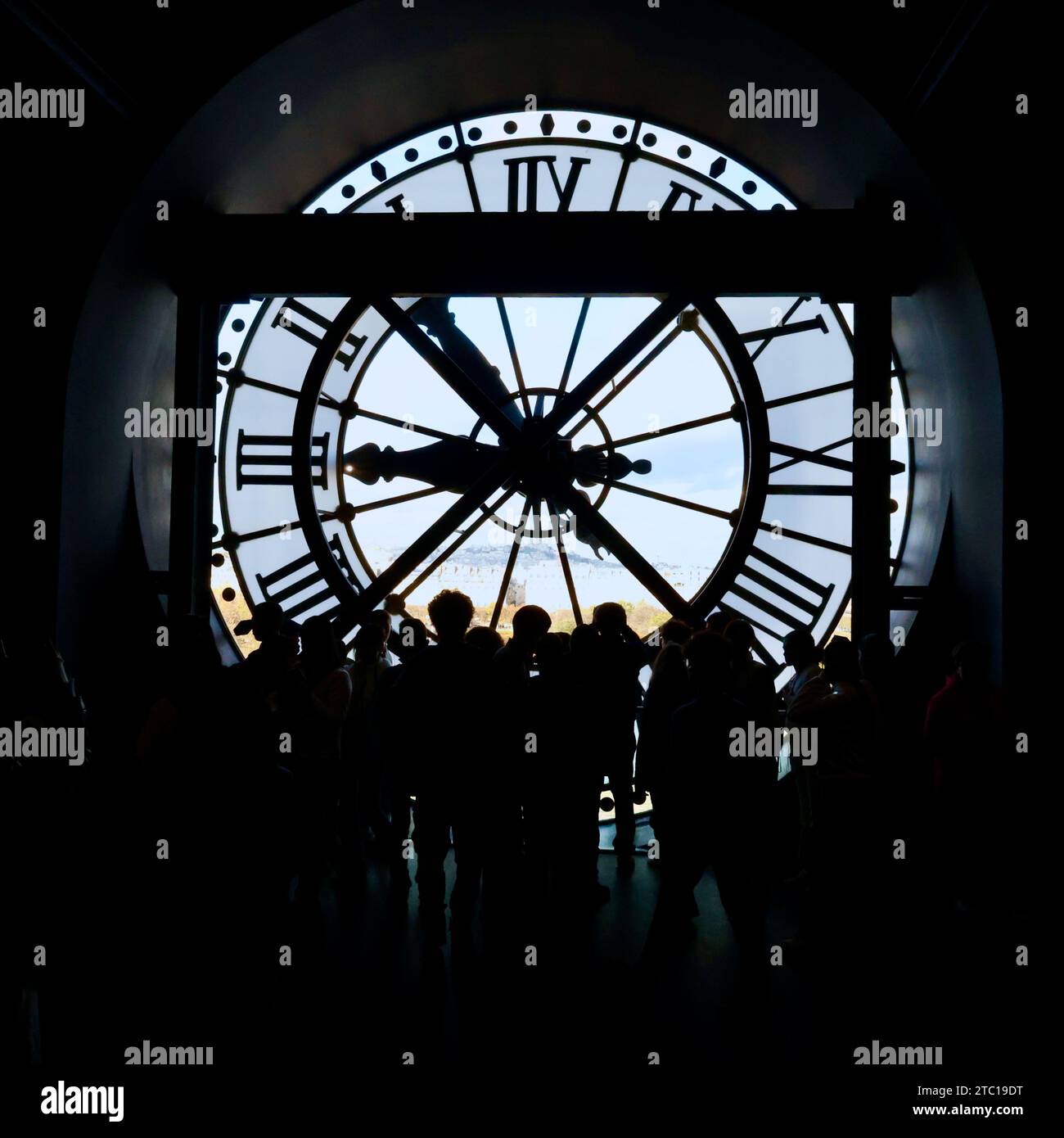 Looking at Montmartre Through the Musee D'Orsay Clock Stock Photo - Alamy