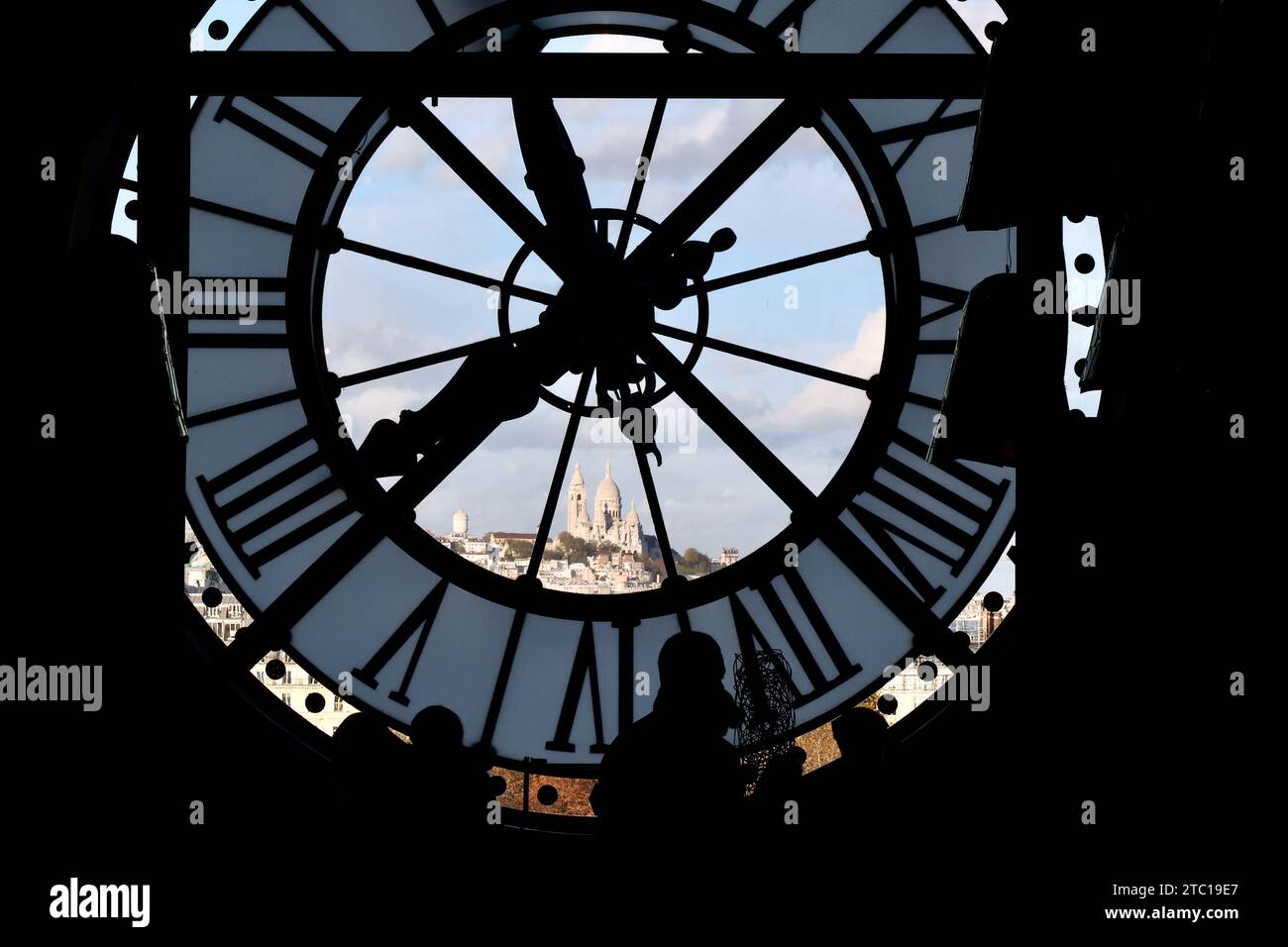 Looking at Montmartre Through the Musee D'Orsay Clock Stock Photo - Alamy