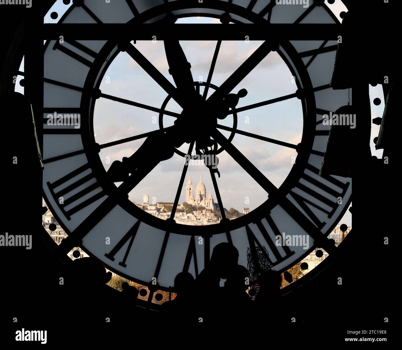 Looking at Montmartre Through the Musee D'Orsay Clock Stock Photo - Alamy
