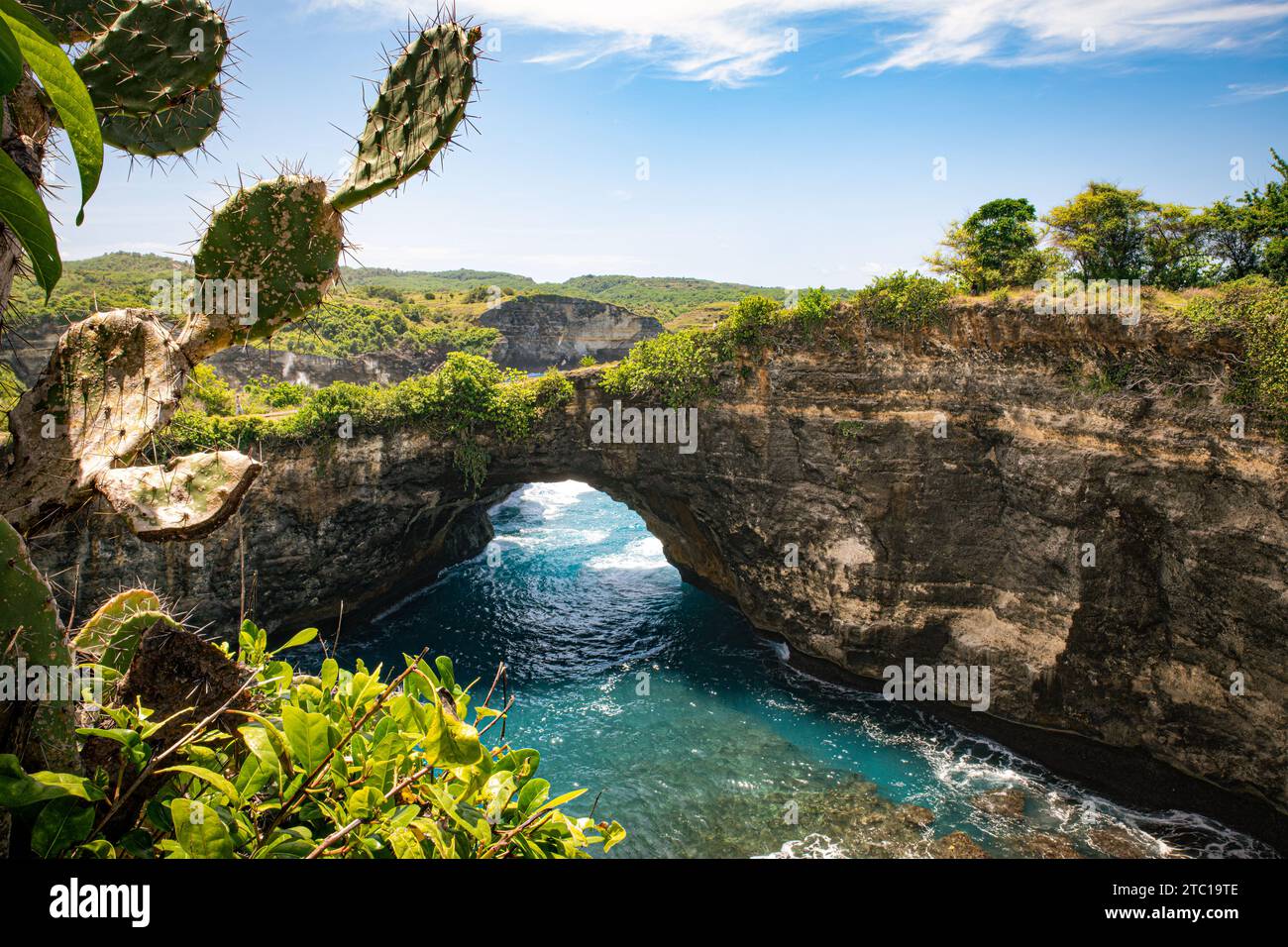 The spectacular phenomenon of a natural bridge between the bay and the ...