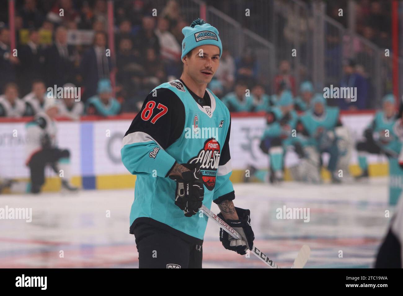 Saint Petersburg, Russia. 09th Dec, 2023. Nikolai Goldobin (87), a hockey player during the ...