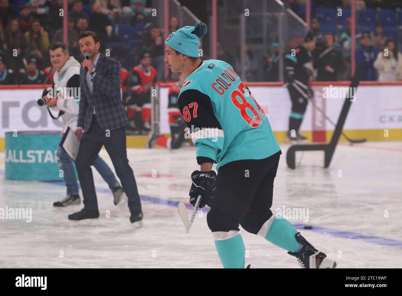 Saint Petersburg, Russia. 09th Dec, 2023. Nikolai Goldobin (87), a hockey player during the ...