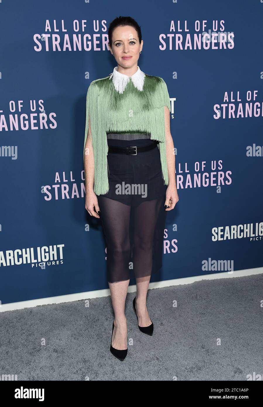 Los Angeles, USA. 09th Dec, 2023. Claire Foy arriving at the “All Of Us ...
