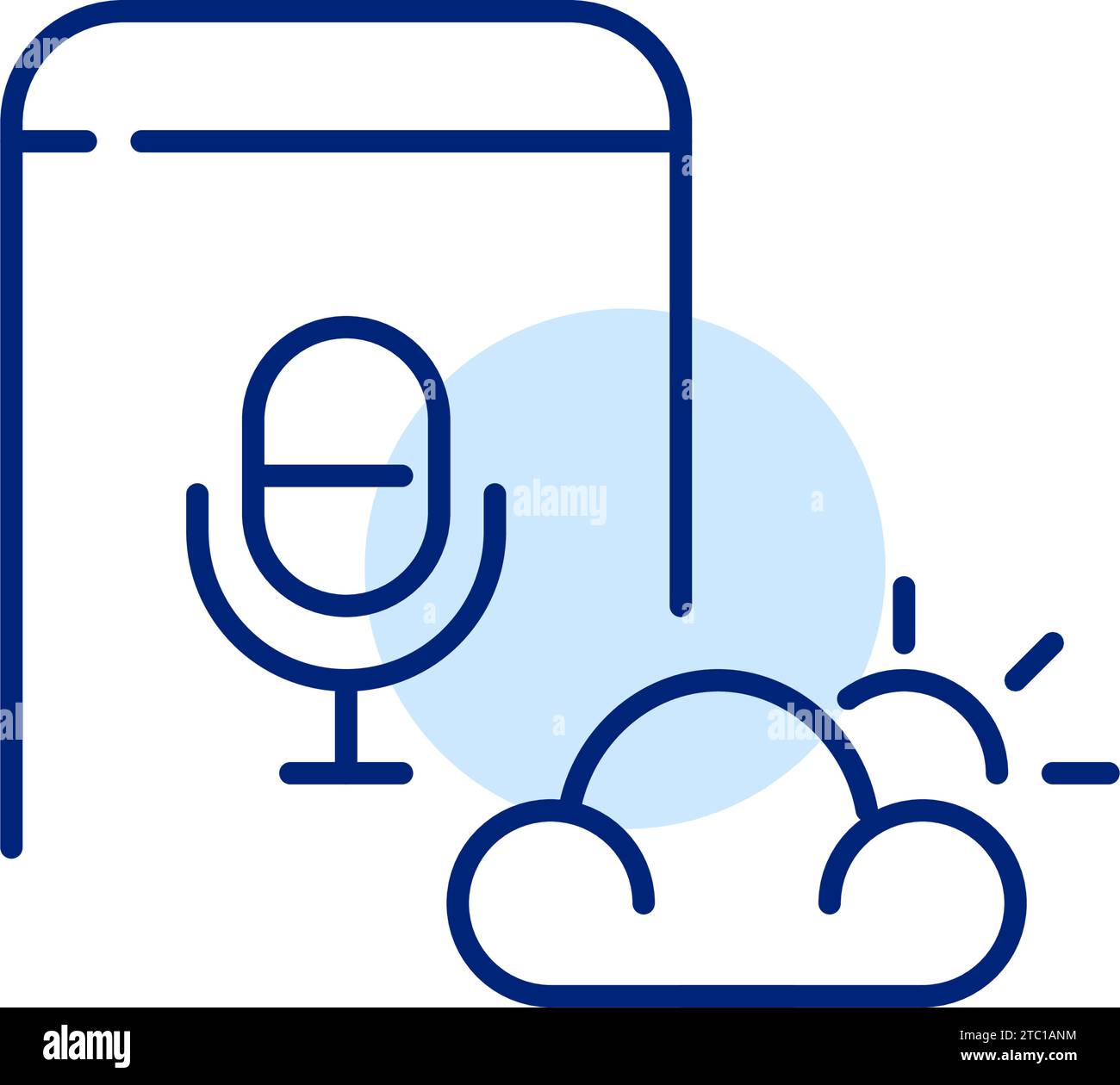 Using Personal Voice Assistant To Get Weather Forecast Pixel Perfect Editable Stroke Icon 
