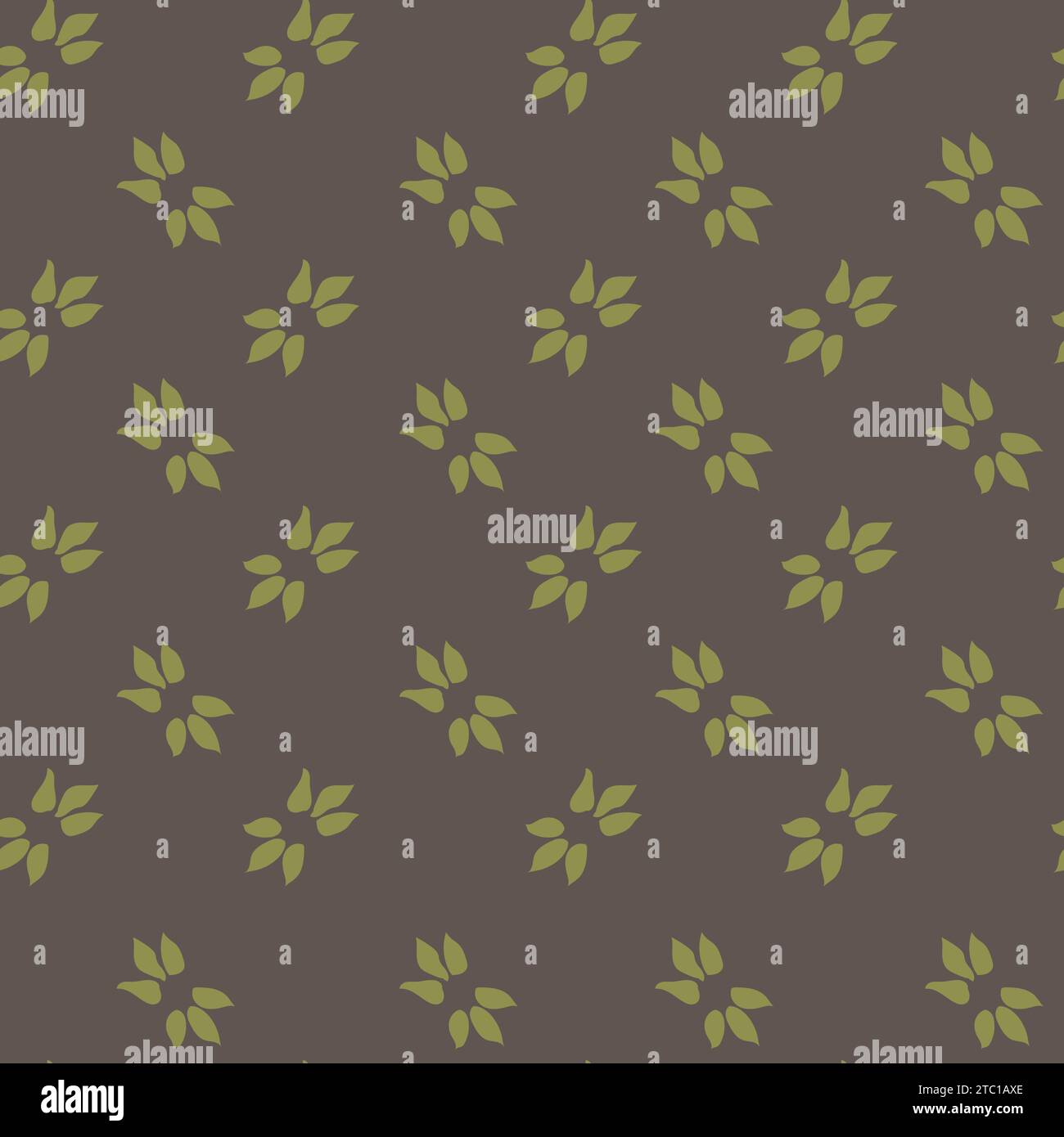 Simple flora leaves composition, seamless pattern Stock Vector Image ...